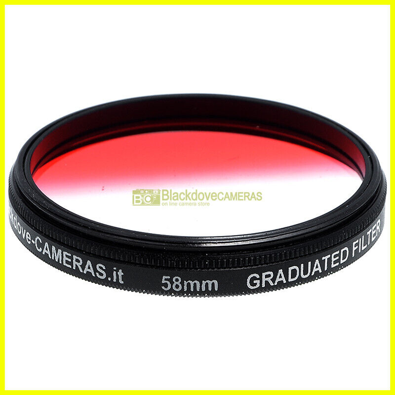 58mm. filtro digradante rosso Blackdove Graduated red filter. Vite M58 ...